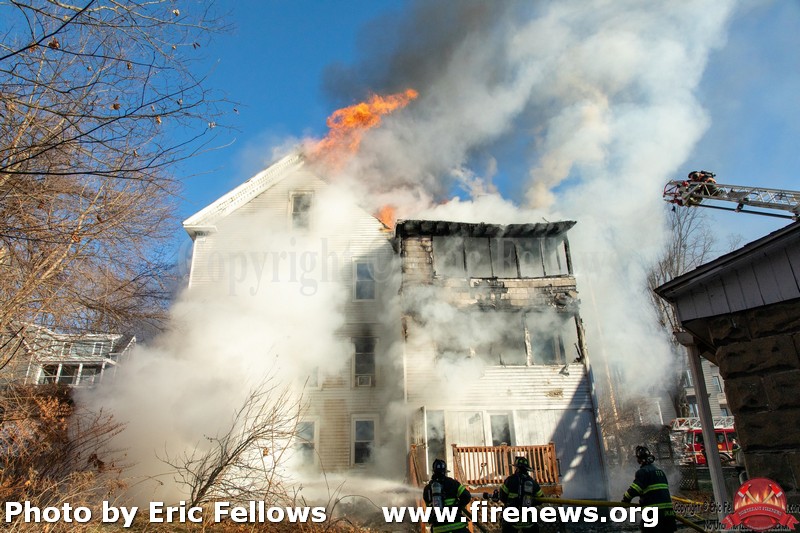 4 alarm structure fire on Ashburnham Street
